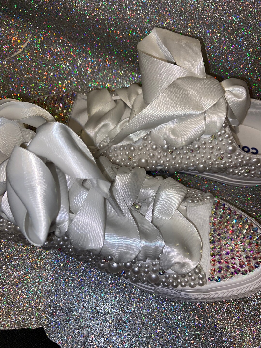 Custom Converse Bling Rhinestone Sneakers-wedding - Etsy