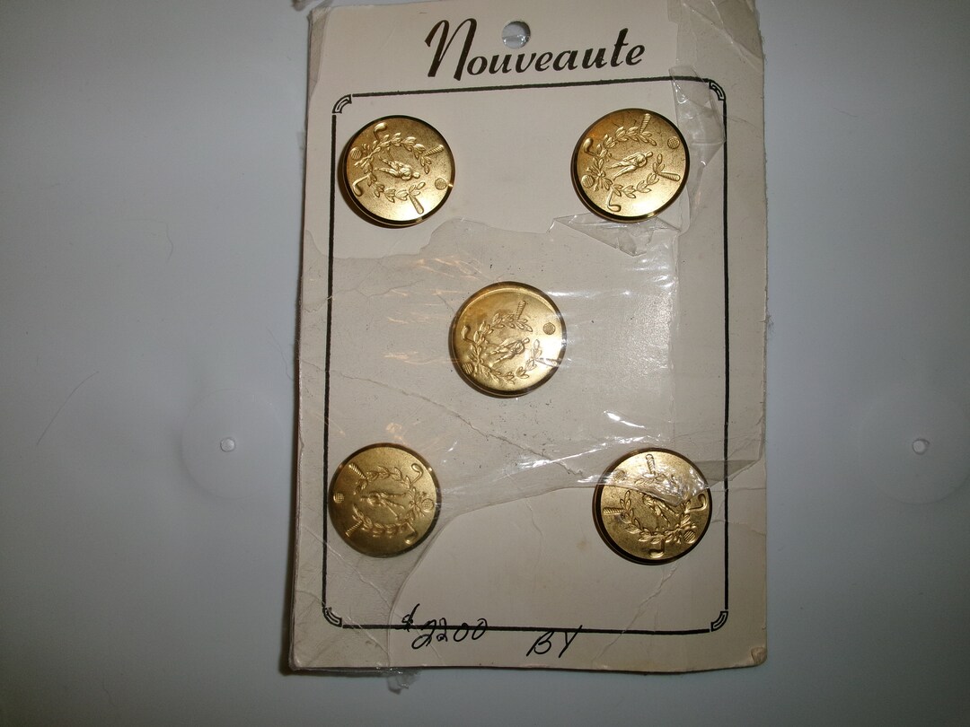 Vintage Nouveaute Golfer Buttons, Older Country Club Style Button, Set ...