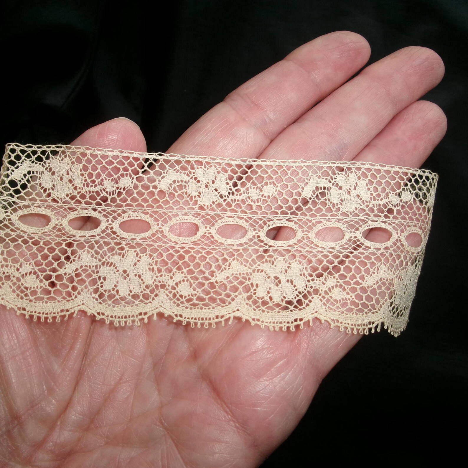 Vintage Cream Lace Trim, Beautiful Old Lace, About 5 Yards Total - Etsy