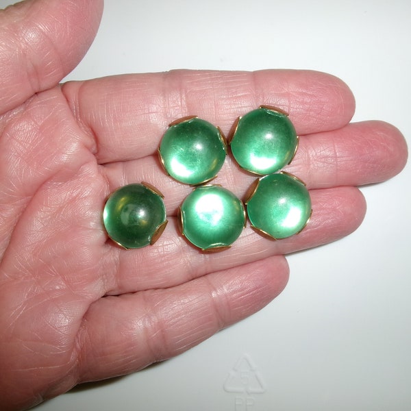 Antique Green Glass Buttons - Etsy