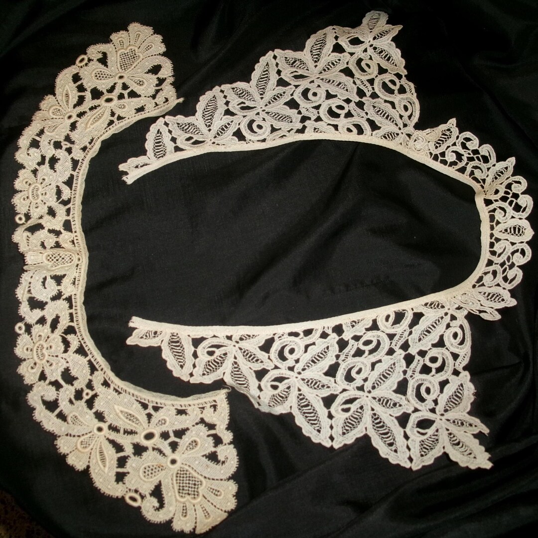 Antique to Vintage Lace Collars, Set of 2 to Repurpose or Salvage ...