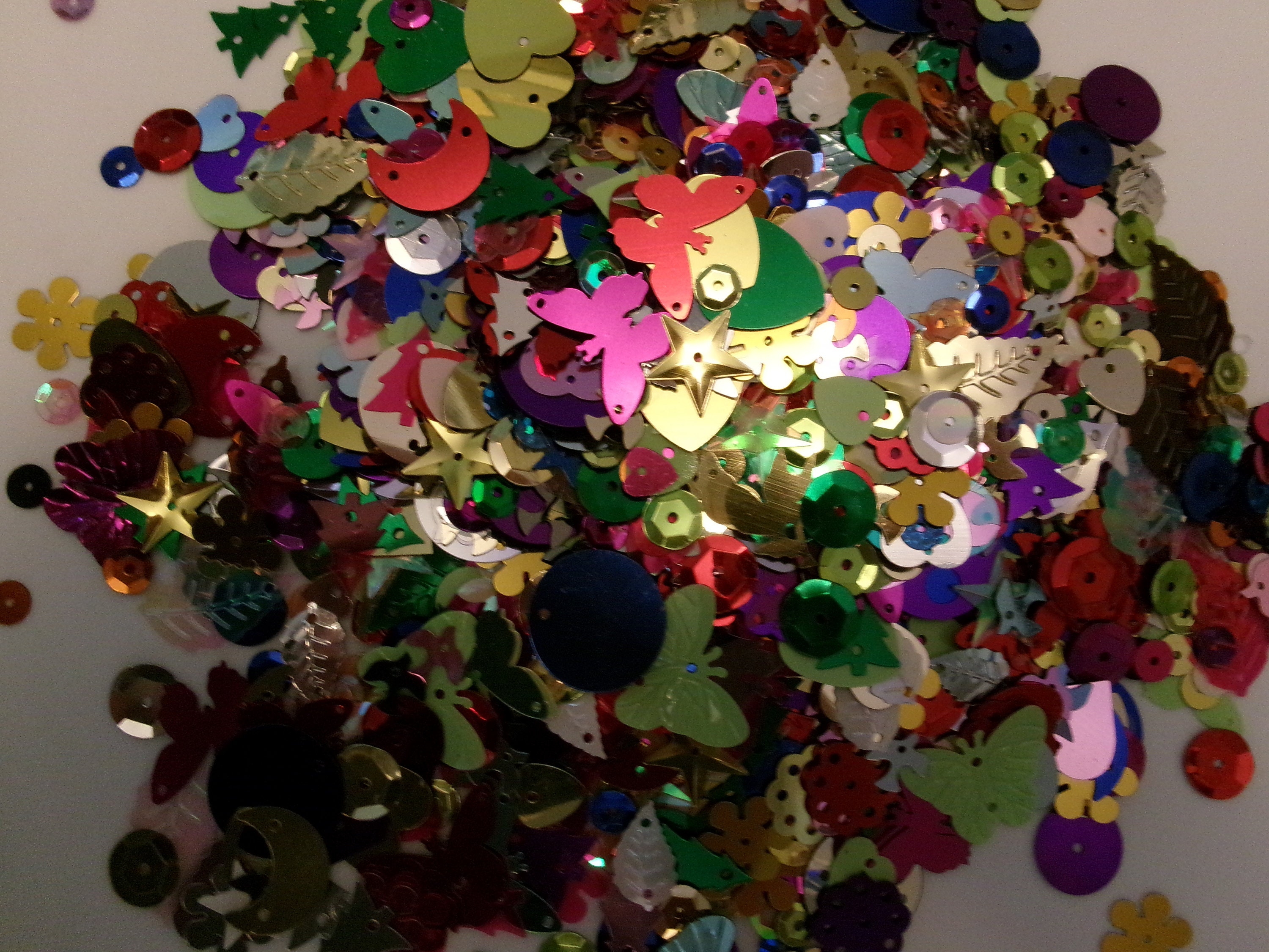 Vintage NOS Plastic Shaped Sequin Trim Lot, Metallic and Iridescent ...