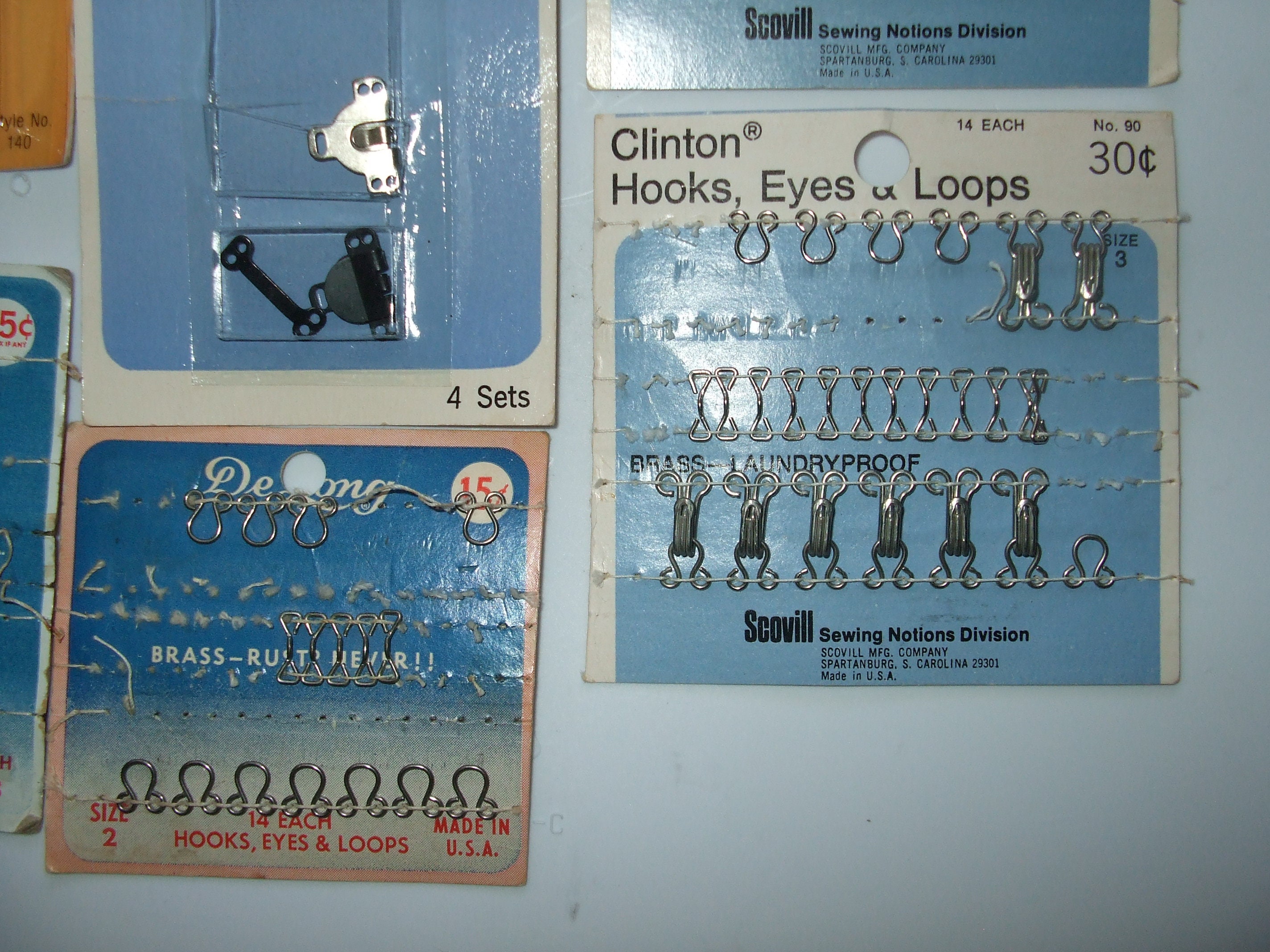 Vintage NOS Hook and Eye and Loop Closures Assorted Sizes and - Etsy