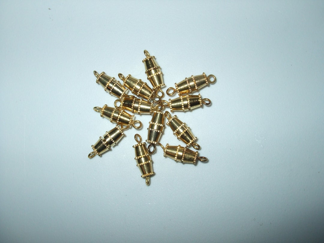 Vintage Goldtone Barrel Clasps, Closure or Connector for Jewelry or ...