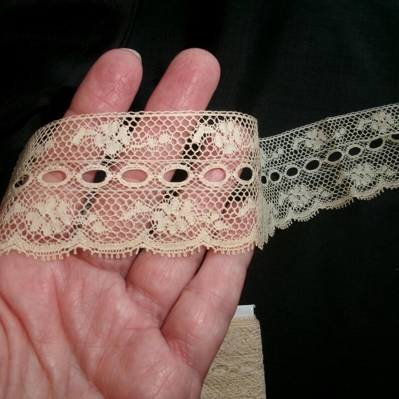 Vintage Cream Lace Trim, Beautiful Old Lace, About 5 Yards Total - Etsy
