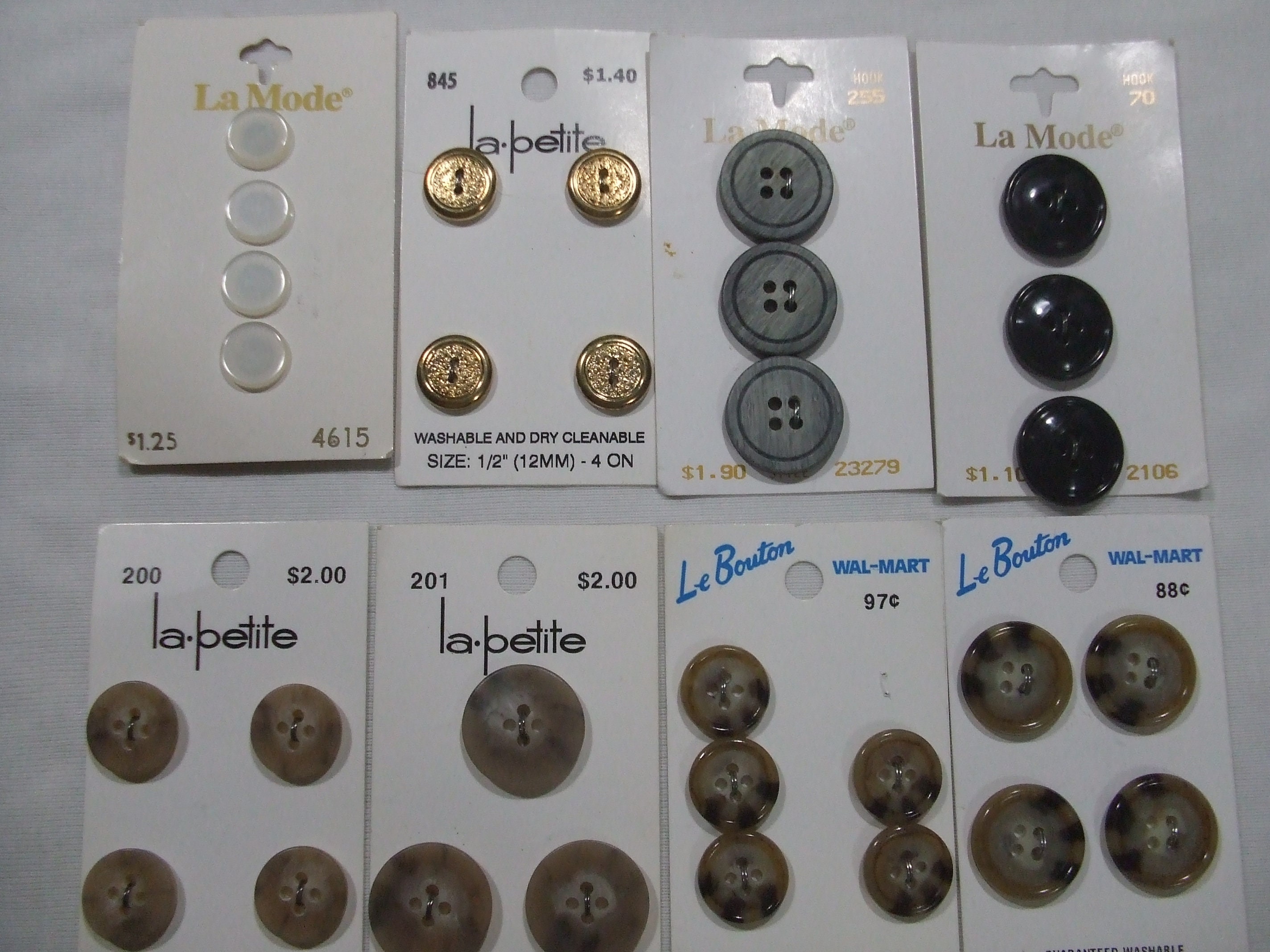 Vintage NOS Buttons, 1970s to 1980s Era Button, Metal and Plastic ...