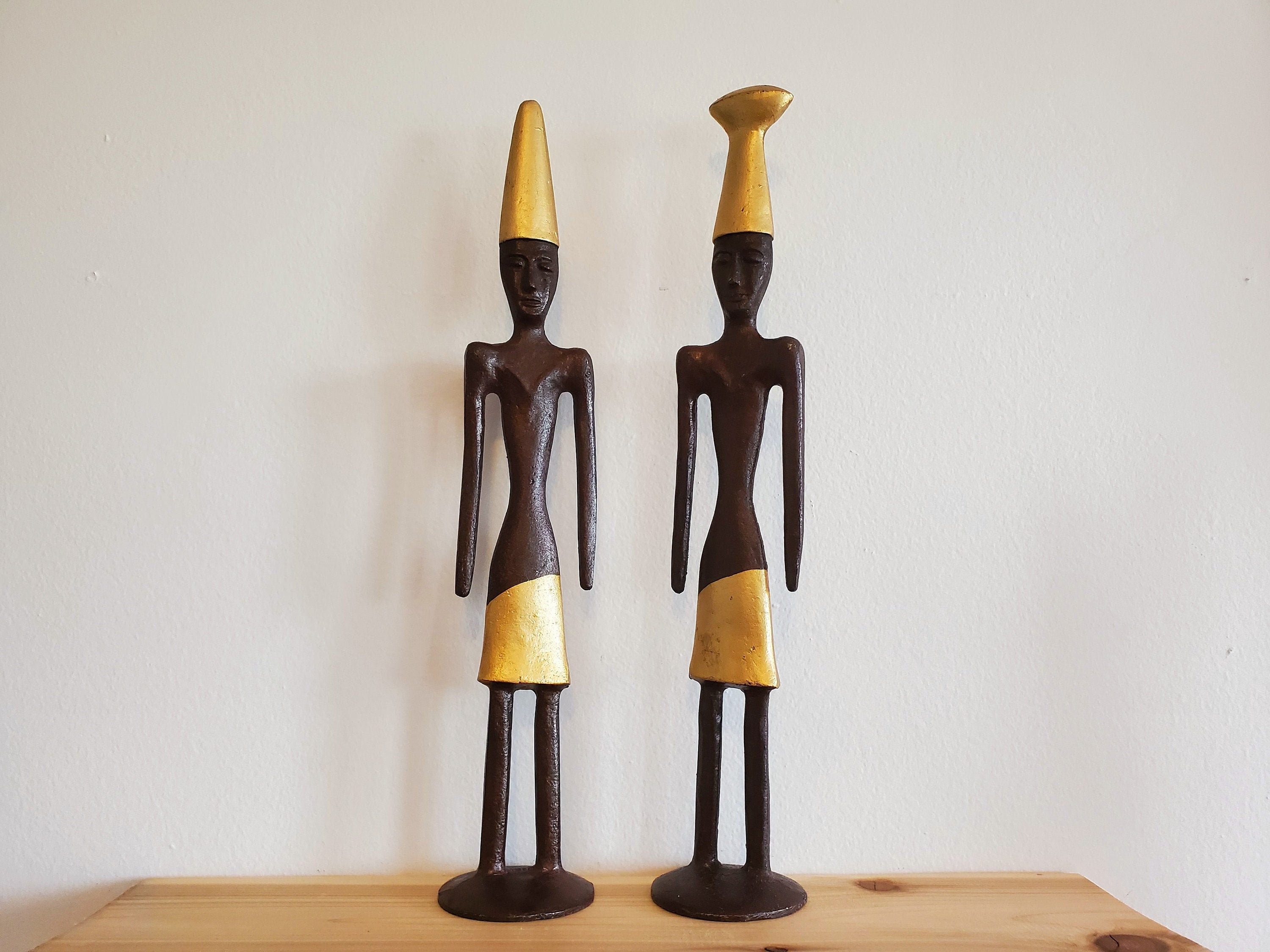 Vintage Phoenician Statue-Handmade Artcraft-Bronze and Cast - Etsy.de