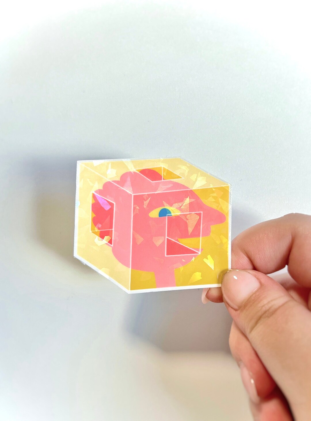 Holographic Prismo Sticker - Adventure Time Wishmaster Square Sticker ...