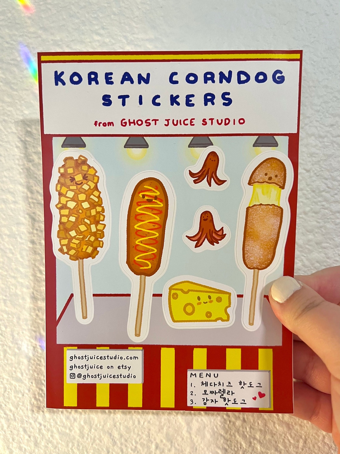 Korean Corndog Sticker Sheet Potato Dog Cheese Sausage - Etsy