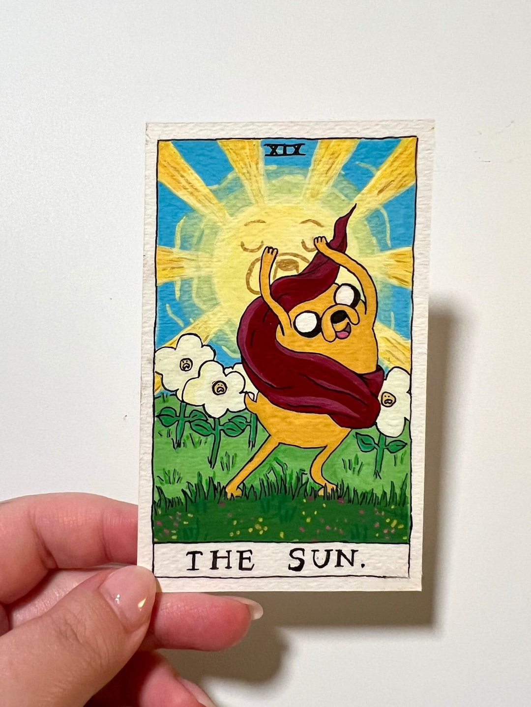 Jake the Sun - Original Adventure Time Tarot Card Painting - Etsy