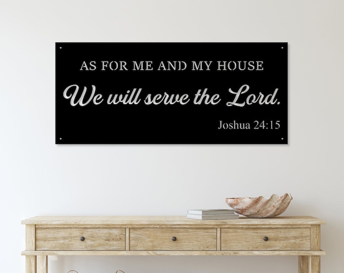Joshua 24 15 Joshua 24:15 as for Me and My House Metal - Etsy
