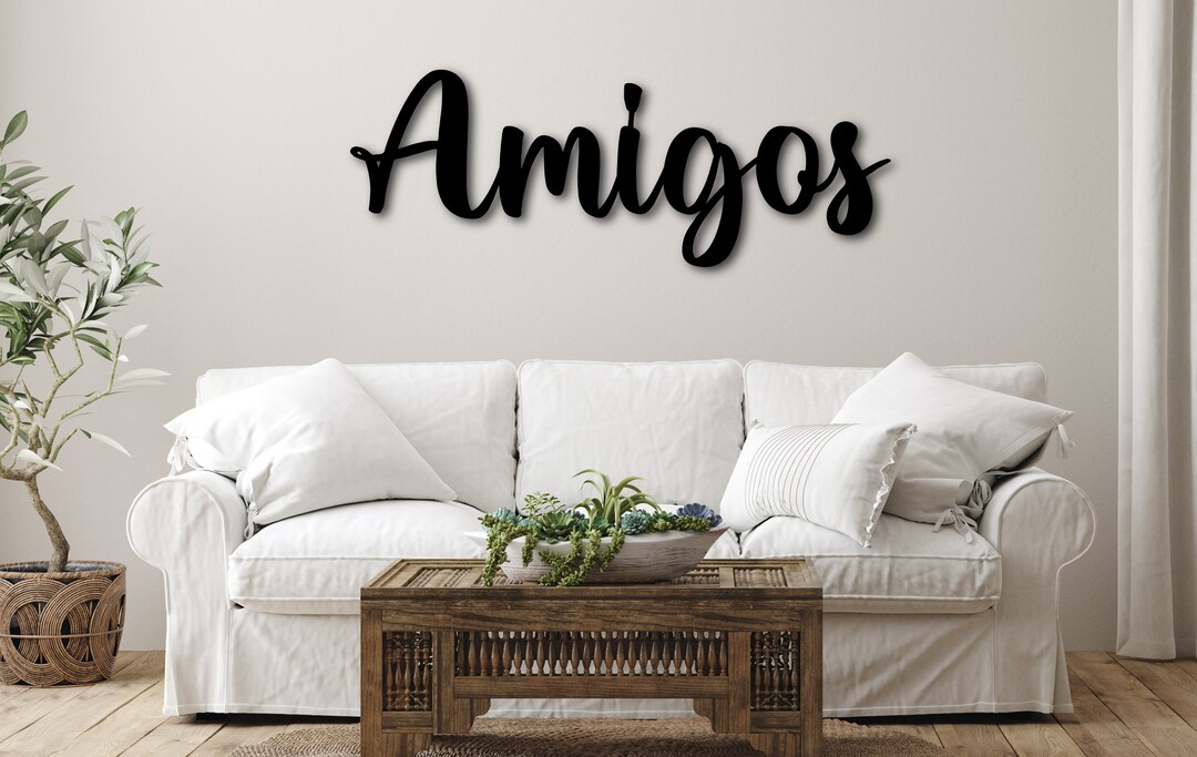 Metal Amigos Sign | Amigos Sign | Cursive Metal Sign | Home Decor ...