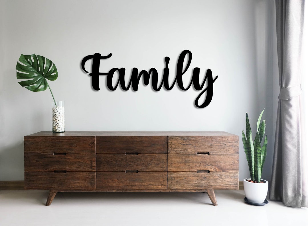 Family Metal Sign | Family Sign | Cursive Metal Sign | Family Decor ...