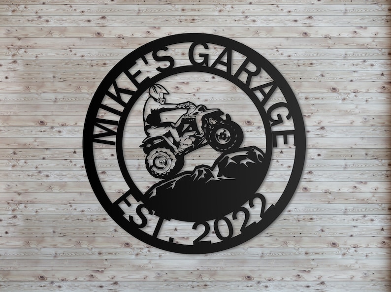 ATV Metal Sign | Custom Quad Sign | Personalized ATV Sign | Four ...