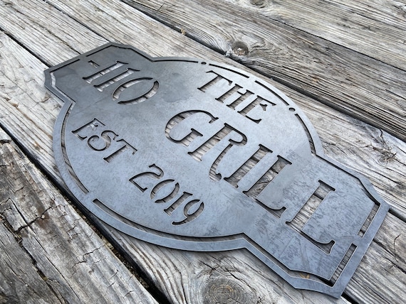 Personalized Grill Sign BBQ Sign Custom BBQ Sign Outdoor | Etsy