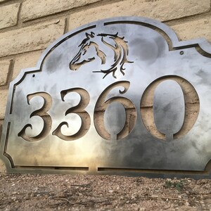 Horse Address Sign | Custom Metal Address Sign - Etsy