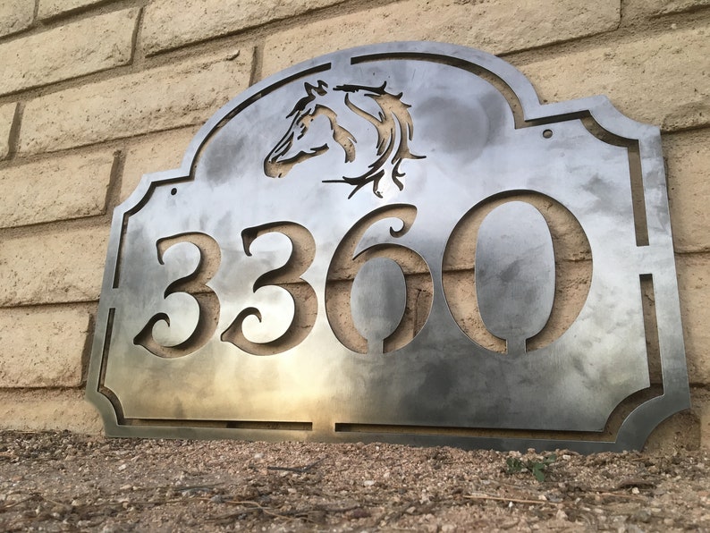 Horse Address Sign Custom Metal Address Sign - Etsy