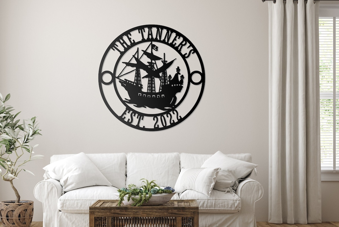 Pirate Ship Metal Sign | Custom Metal Pirate Ship Sign | Personalized ...