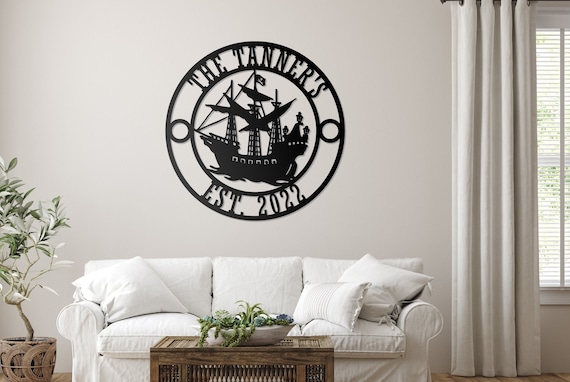 Pirate Ship Metal Sign Custom Metal Pirate Ship Sign - Etsy