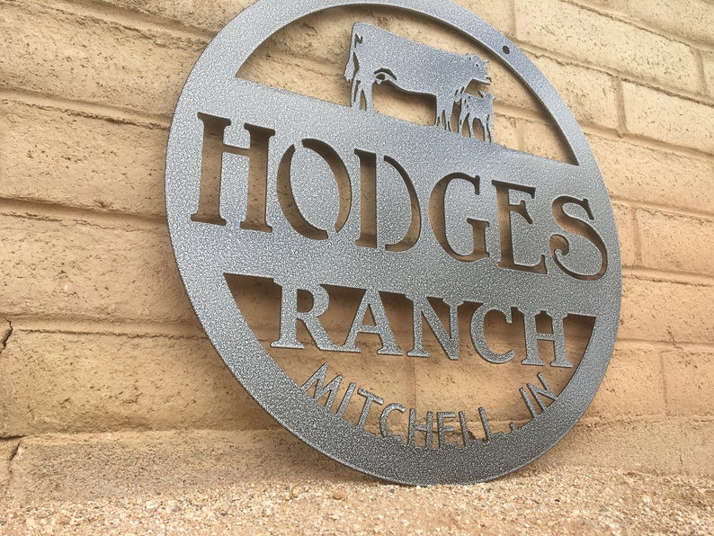 Hanging Farm Sign Personalized Farm Sign Custom Metal Farm - Etsy