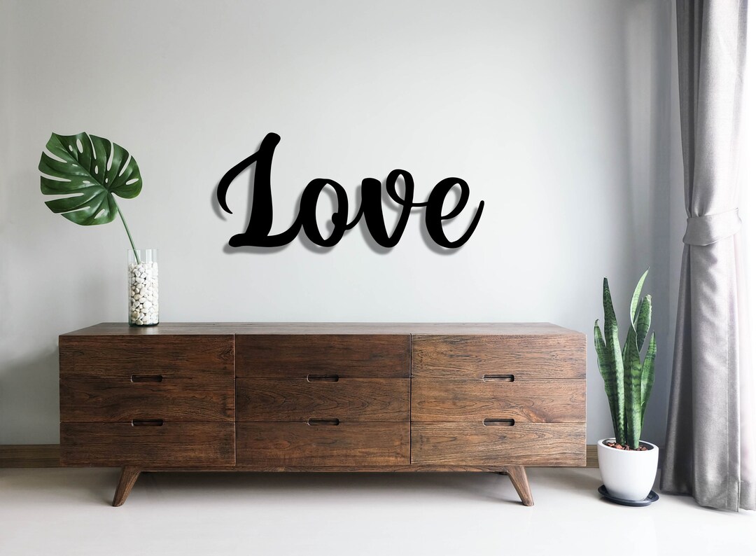 Love Metal Sign | Love Sign | Cursive Metal Sign | Home Decor | Love ...