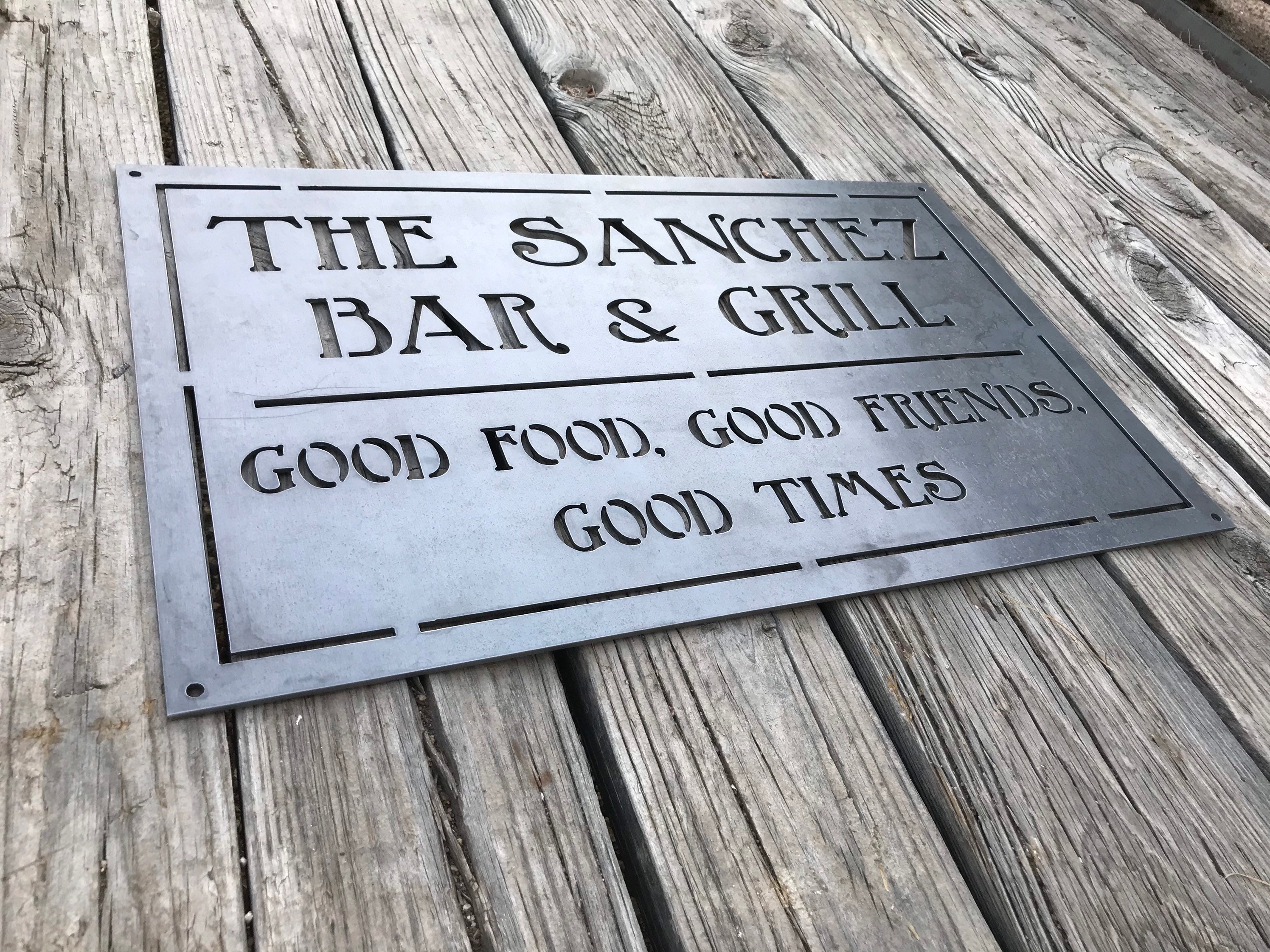 Personalized Bar Sign Home Bar Sign Custom Pub Sign | Etsy