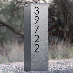 Metal Address Column | House Numbers Steel Column | Address Numbers ...