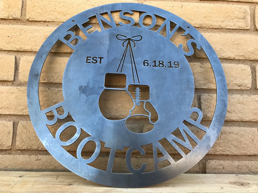 Boxing Gym Sign | Personalized Home Gym Sign | Custom Metal Gym Sign ...