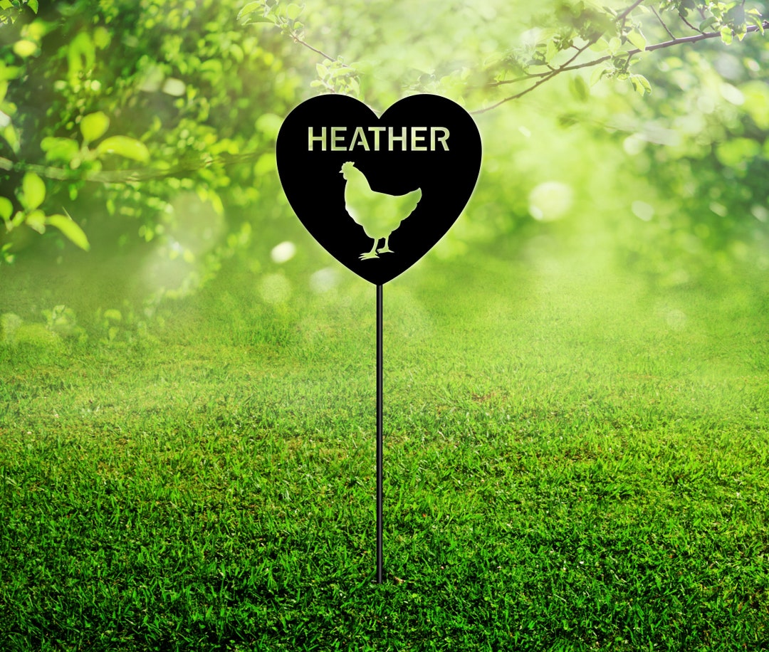 Metal Chicken Memorial Stake | Metal Garden Stake | Chicken Memorial ...