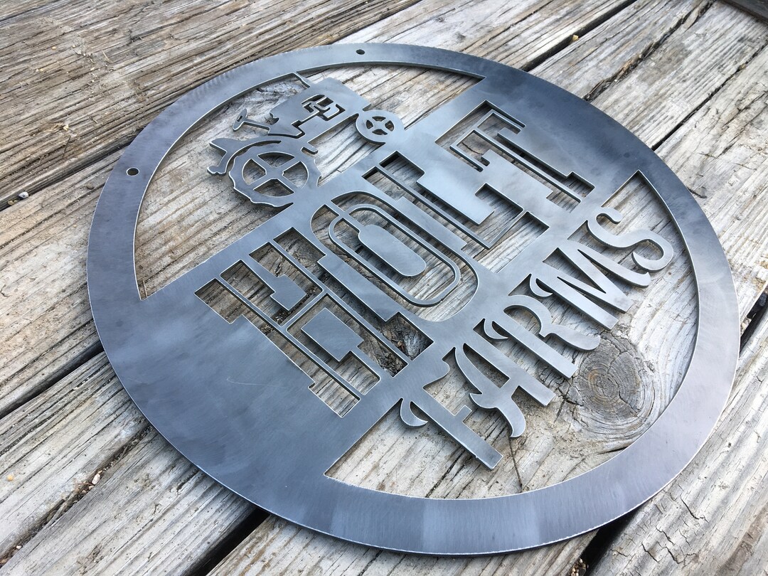 Hanging Farm Sign | Personalized Farm Sign | Custom Metal Farm Sign ...