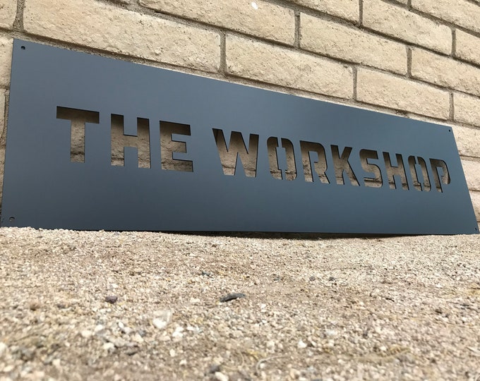 Custom Metal Sign Personalized Workshop Sign Garage - Etsy