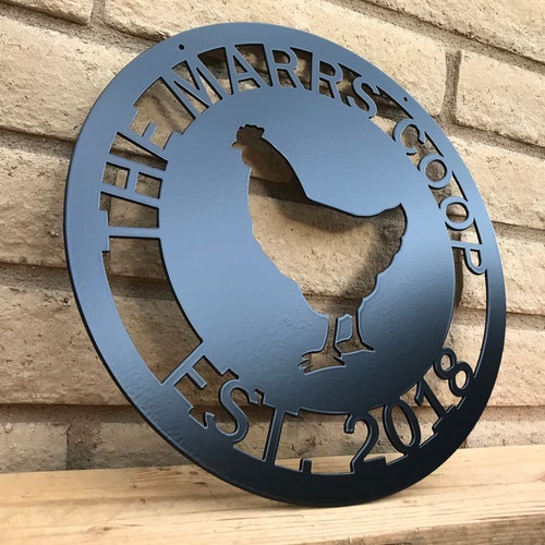 Personalized Chicken Farm Metal Sign Custom Metal Chicken - Etsy
