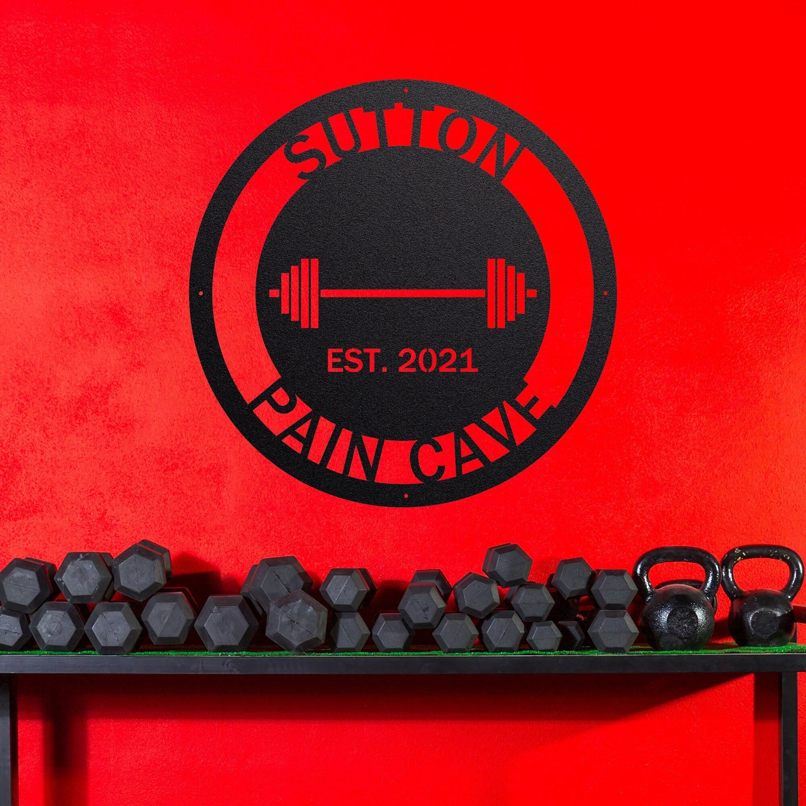 Gym Sign Personalized Home Gym Sign Custom Metal Gym Sign - Etsy