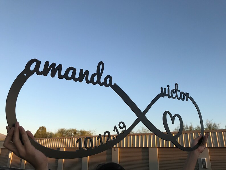 Personalized Infinity Metal Sign Infinity Sign Custom - Etsy