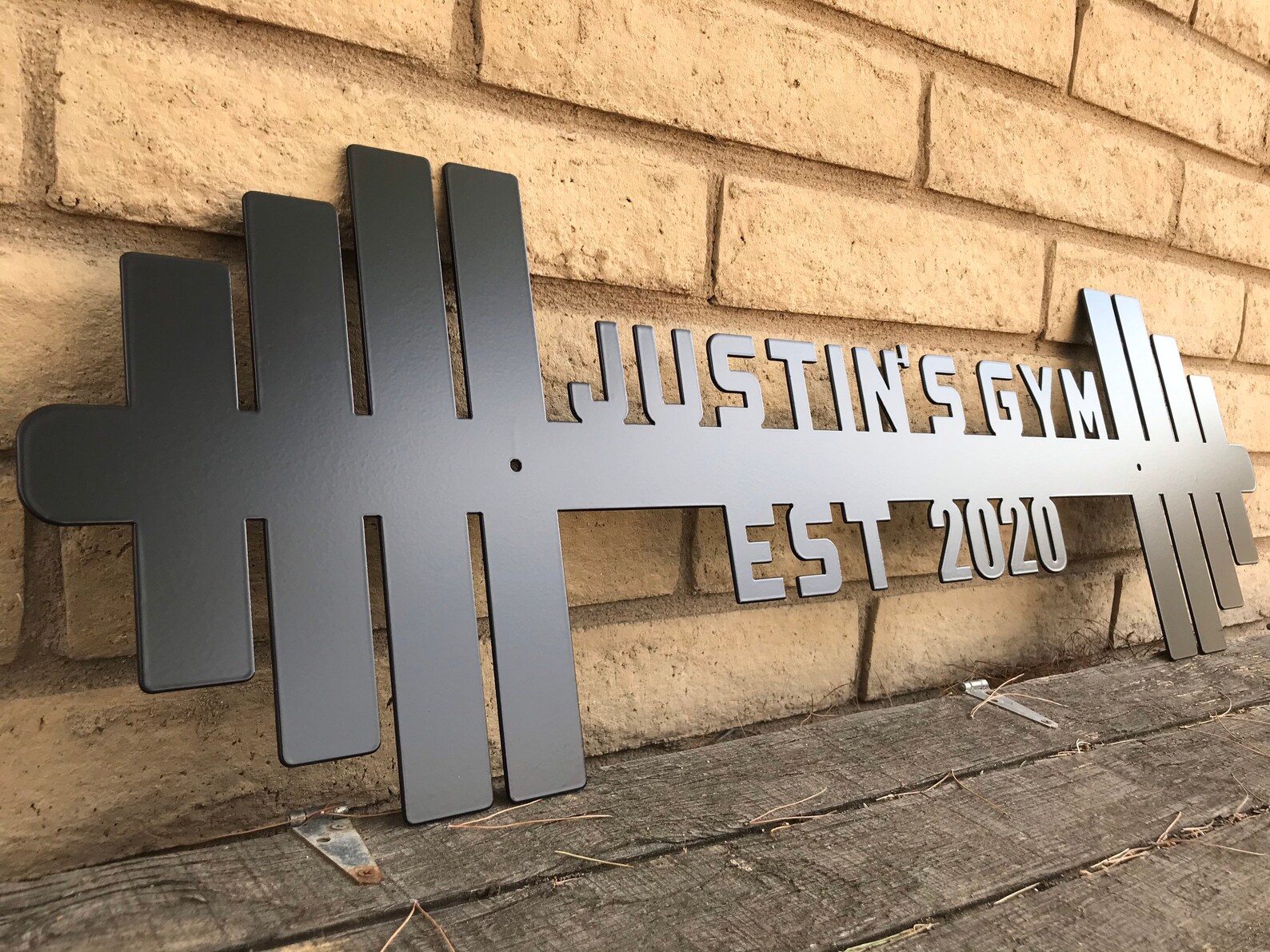 Gym Sign Personalized Home Gym Sign Custom Metal Gym Sign - Etsy