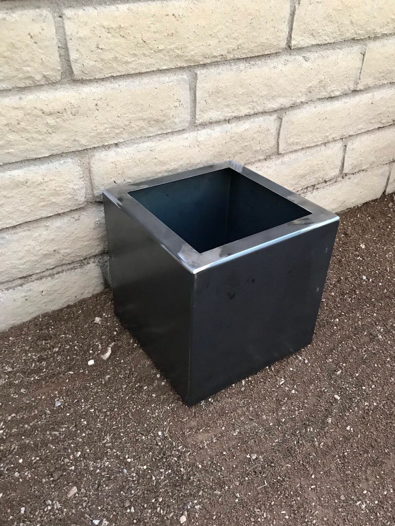 Square Metal Planter Minimalist Outdoor Planter Box Modern - Etsy