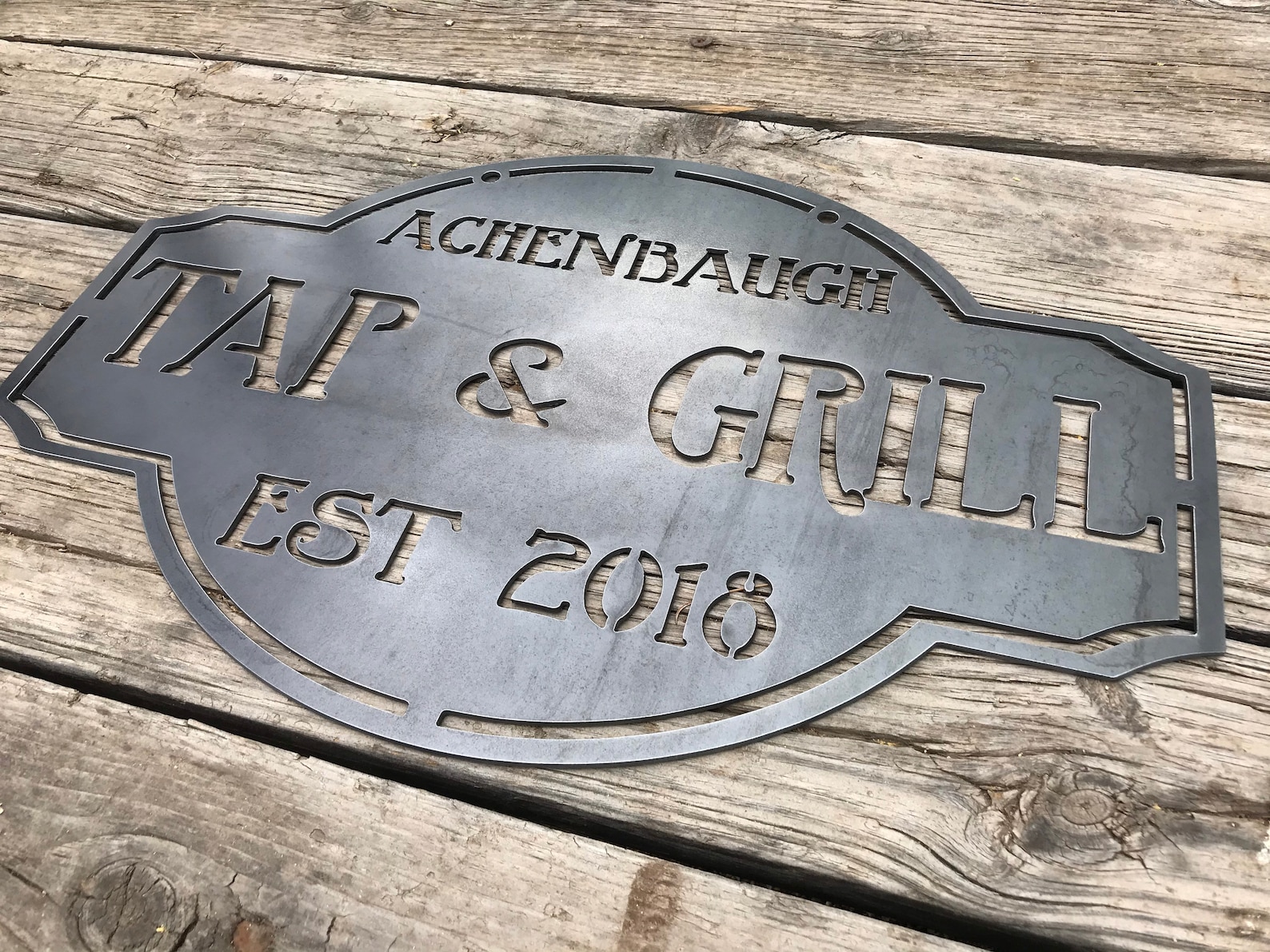 Vintage Metal Bar Sign Established Wall Decor Personalized - Etsy