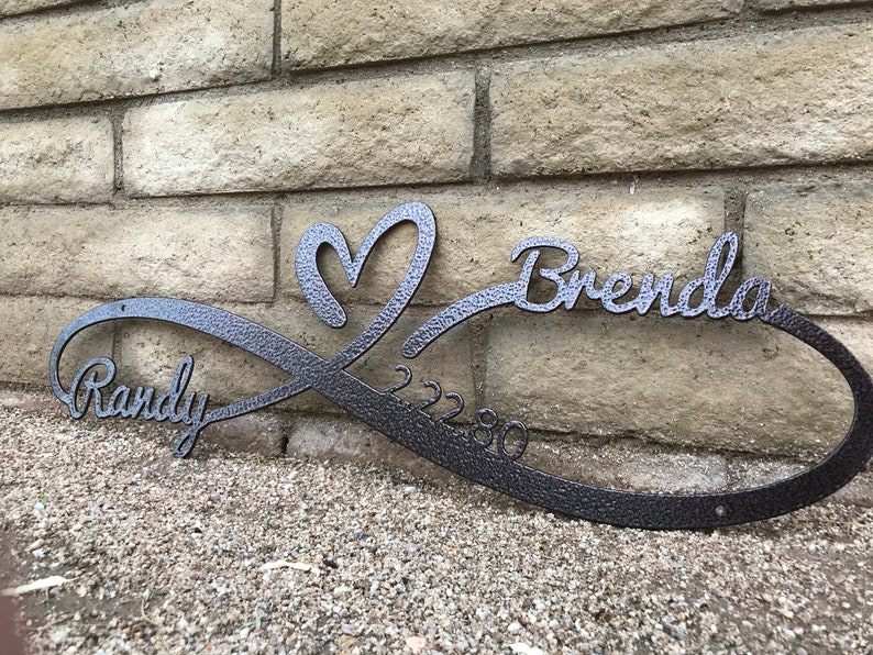 Personalized Metal Infinity Sign Infinity Name Sign Custom - Etsy