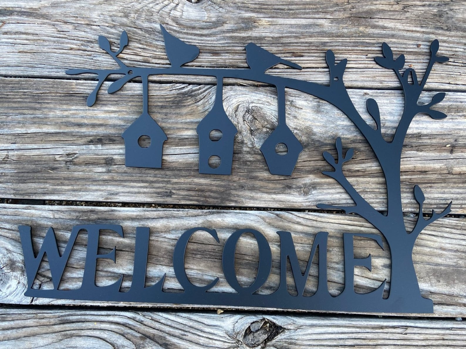 Metal Welcome Sign Outdoor Welcome Sign Bird Metal Sign - Etsy