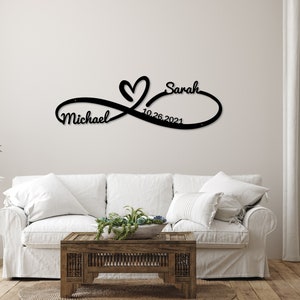 Personalized Metal Infinity Sign, Infinity Name Sign , Custom Metal ...