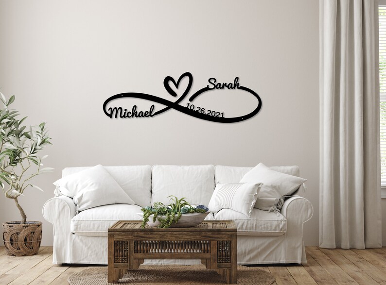 Personalized Metal Infinity Sign Infinity Name Sign Custom - Etsy