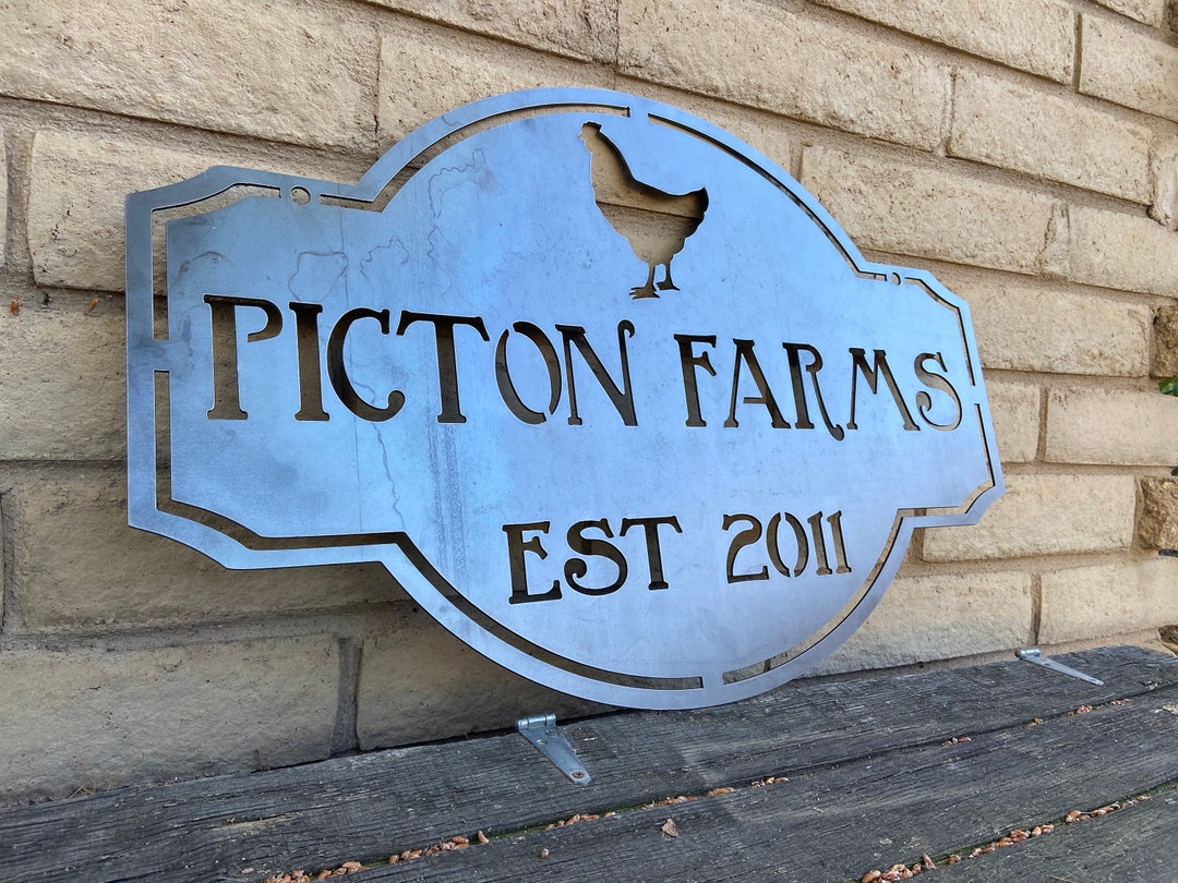 Custom Chicken Coop Sign | Metal Chicken Coop Sign | Personalized ...