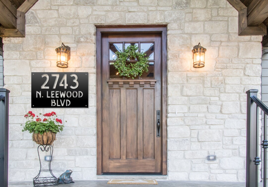 Custom Metal Address Sign | Address Sign With Street Name | House ...