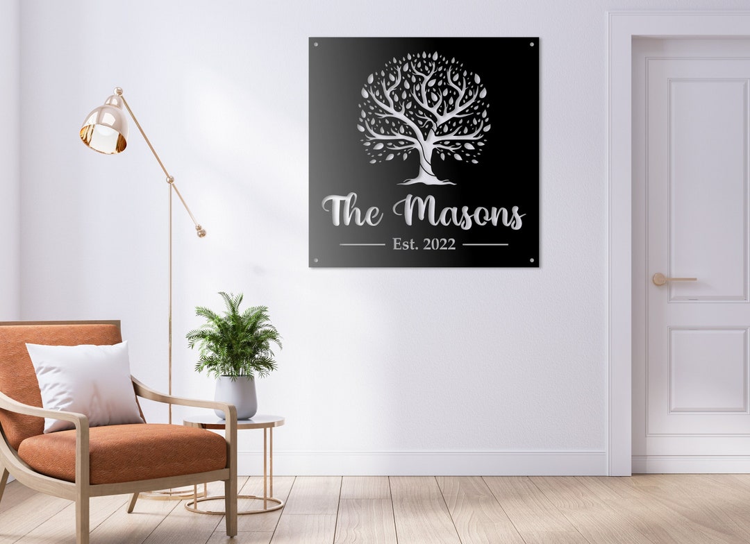 Tree of Life With Personalized Name | Personalized Tree of Life Metal ...