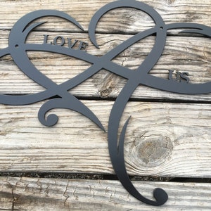 Personalized Infinity Heart Metal Sign | Infinity Sign | Custom Family ...