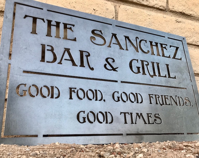 Personalized Bar Sign Home Bar Sign Custom Pub Sign - Etsy