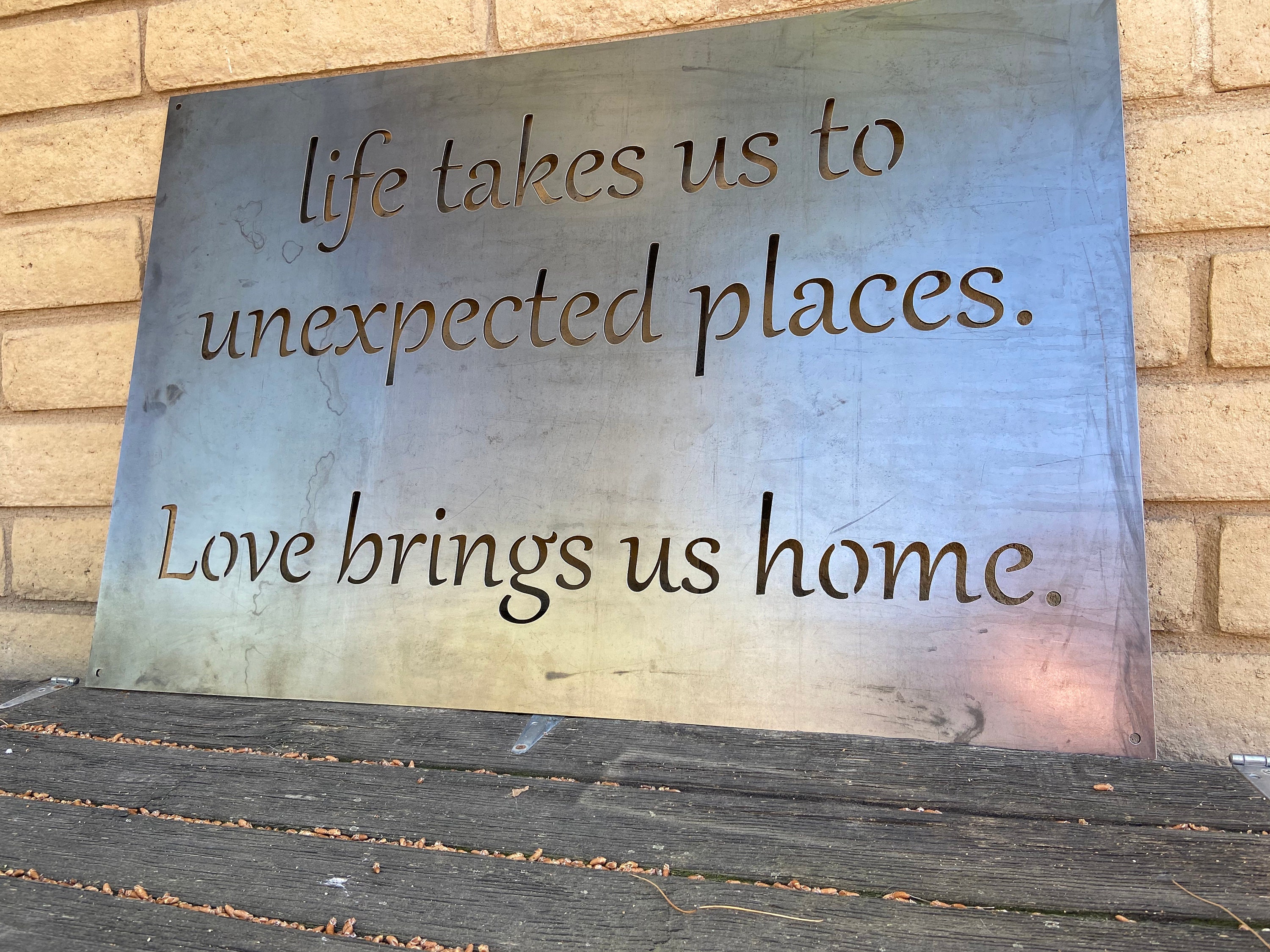 Personalized Metal Quote Sign Inspirational Word Sign | Etsy