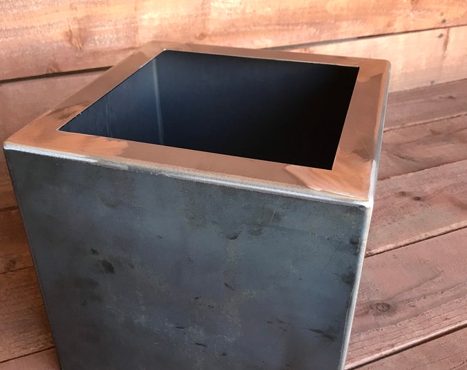Square Metal Planter Minimalist Outdoor Planter Box Modern - Etsy