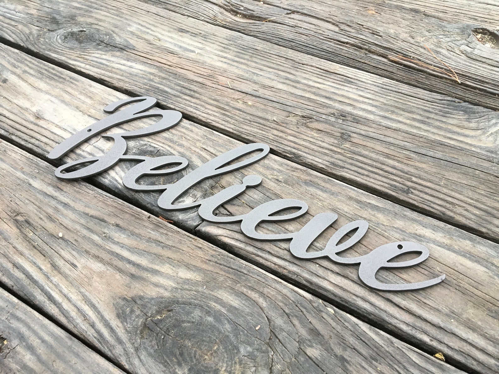 Believe Metal Sign Believe Sign Metal Wall Art Family - Etsy