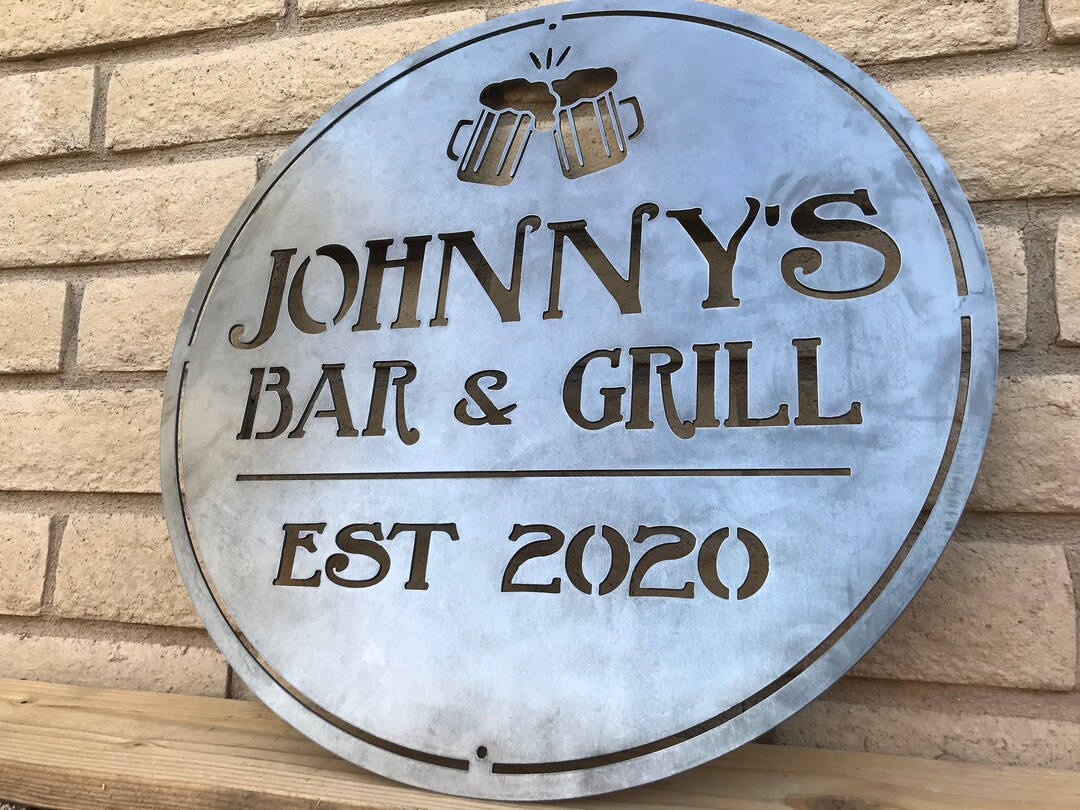 Personalized Bar Sign | Home Bar Sign | Custom Pub Sign | Outdoor Last ...